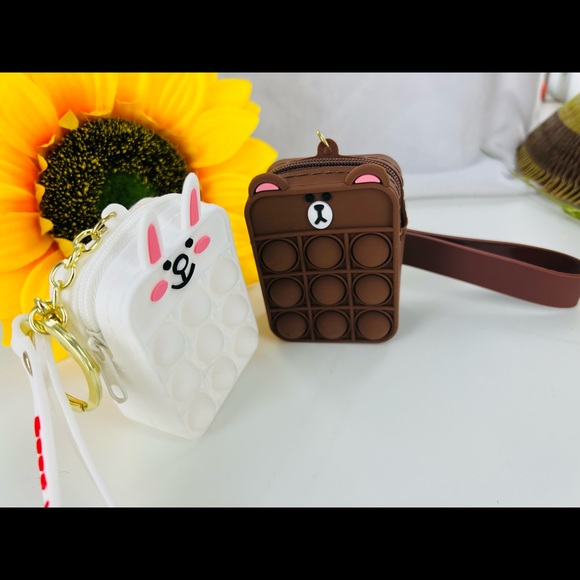 Toys | Fidget Toys Squishy Keychain Purse Popits Kawaii Stress Reliever ...